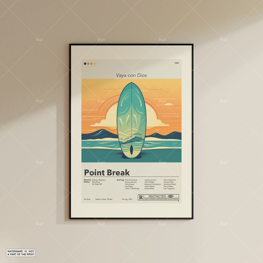 Point Break Poster Kathryn Bigelow Minimalist Movie Poster Custom Movie ...