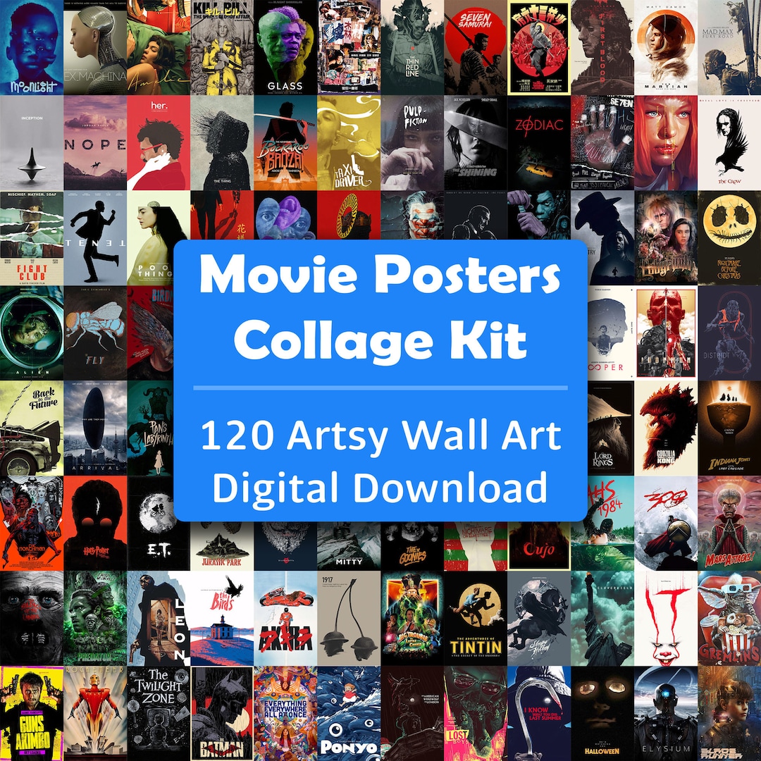 120 Movies Wall Collage Kit, Movie Posters, Movies Wall Decor, Artsy ...