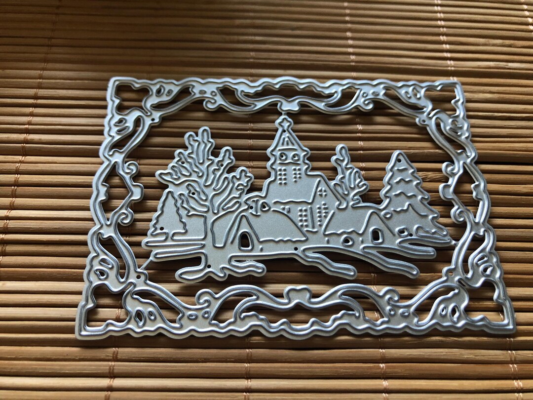 Embossing Stencil, Cutting Stencil Christmas Winter Village - Etsy