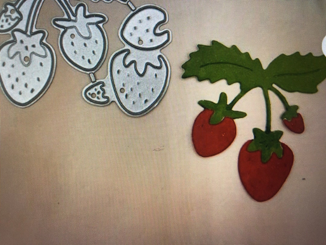 Embossing Stencil Cutting Stencil Strawberries Embossing Punching ...
