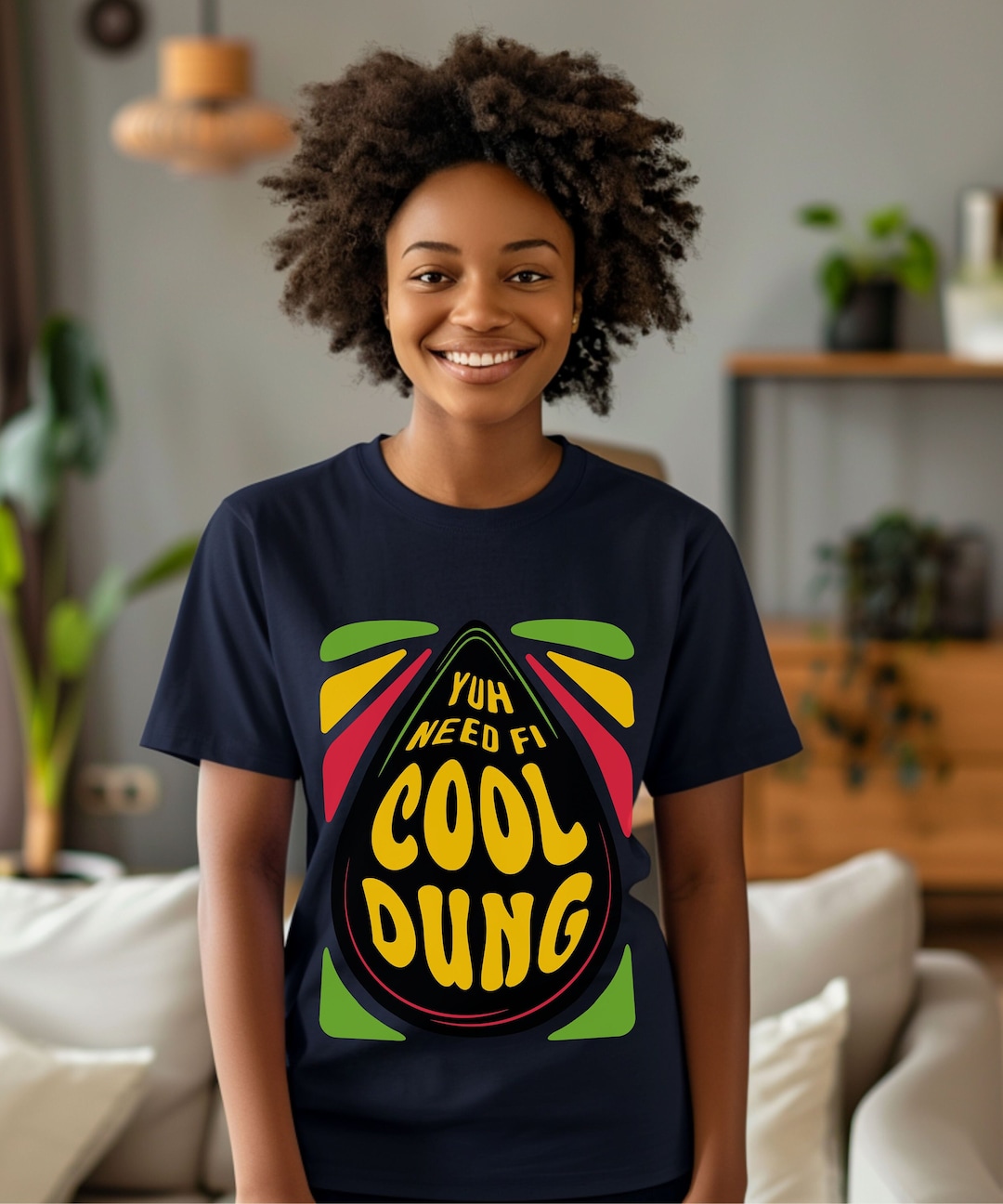 Cool Down Tee, Authentic Jamaican Saying Yuh Need Fi Cool Dung, Summer ...