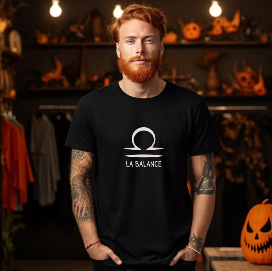 Libra Zodiac Tee, La Balance French Typography, Astrological Sign Shirt ...