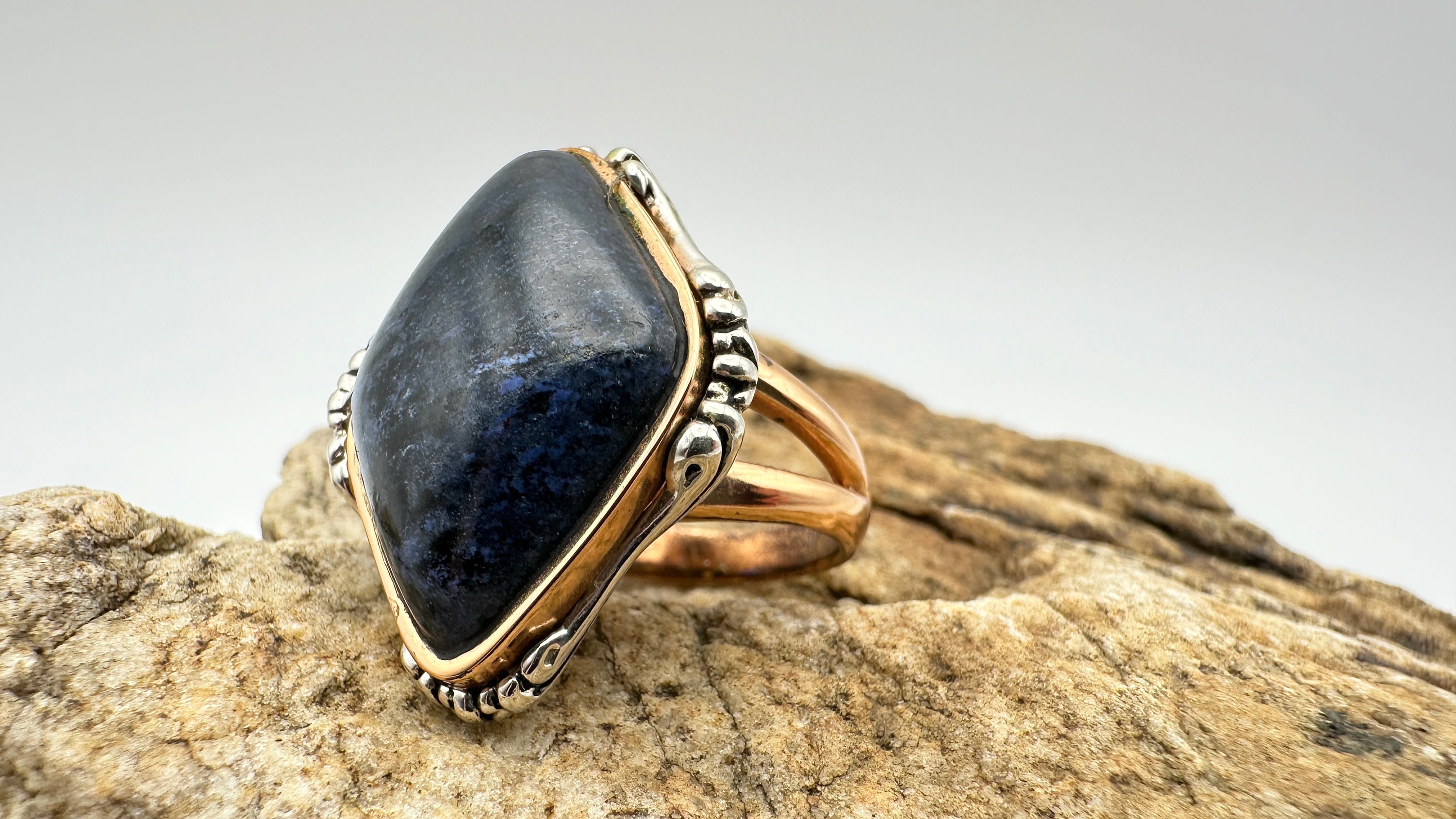 Vintage Studio Barse Sterling Silver and Copper Dumortieurite Statement ...