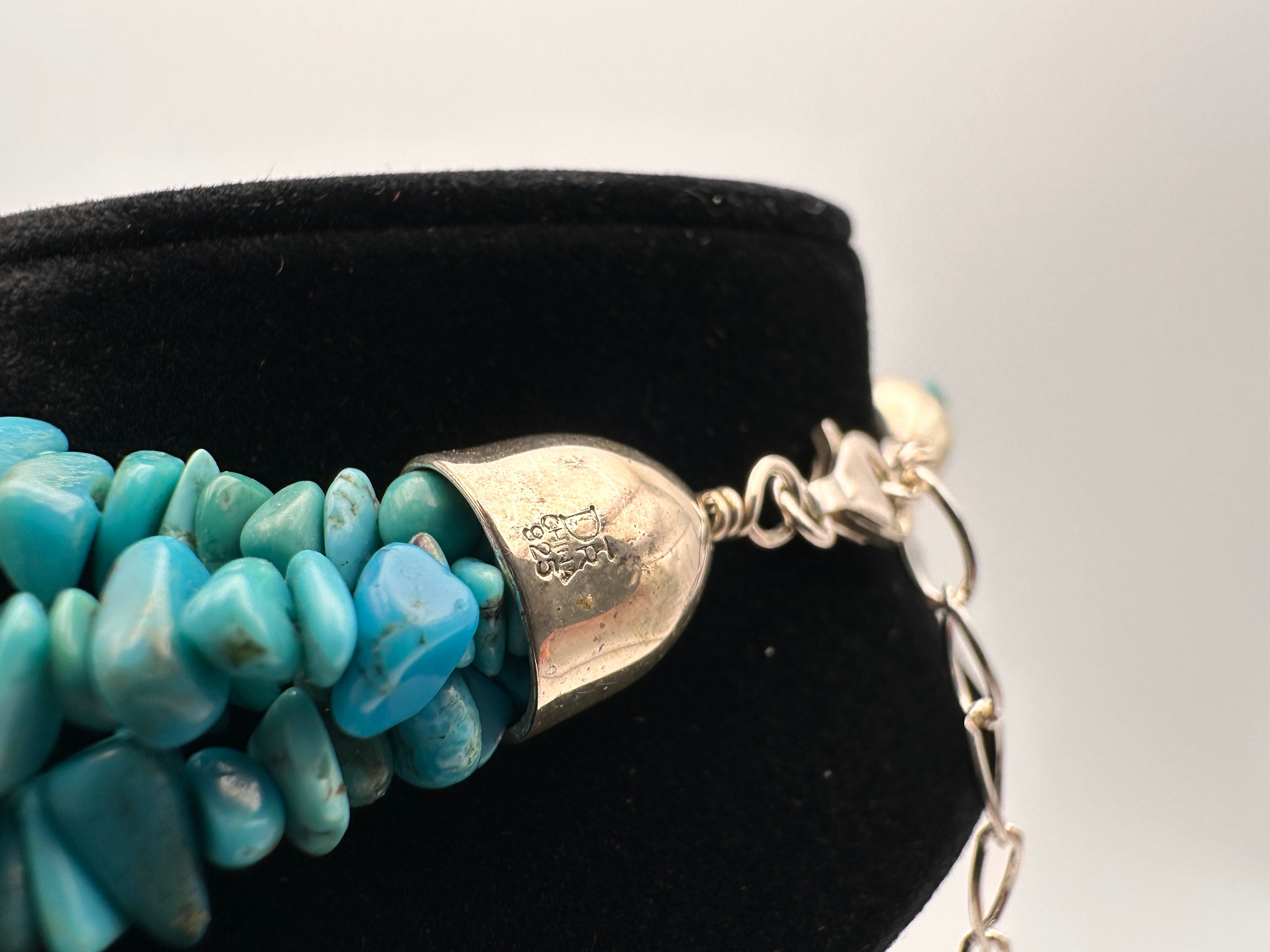 Vintage Jay King DRT Turquoise Chip Lapis Lazuli Sterling Silver ...