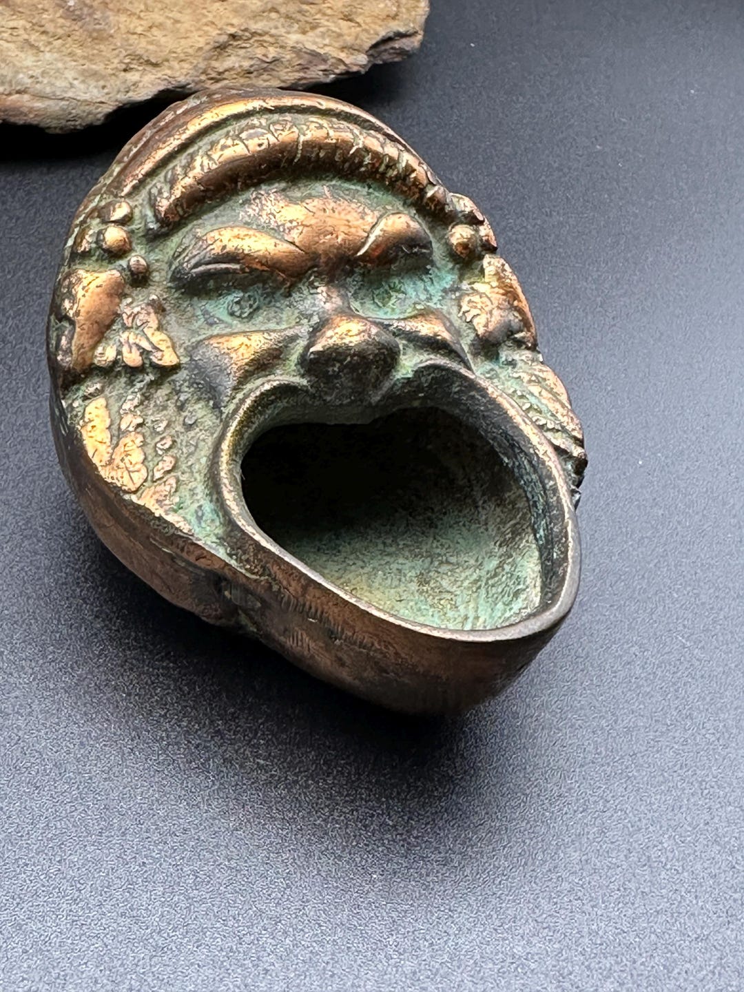 Antique Bronze Devil / Imp Head Ashtray / Incense Burner - Etsy