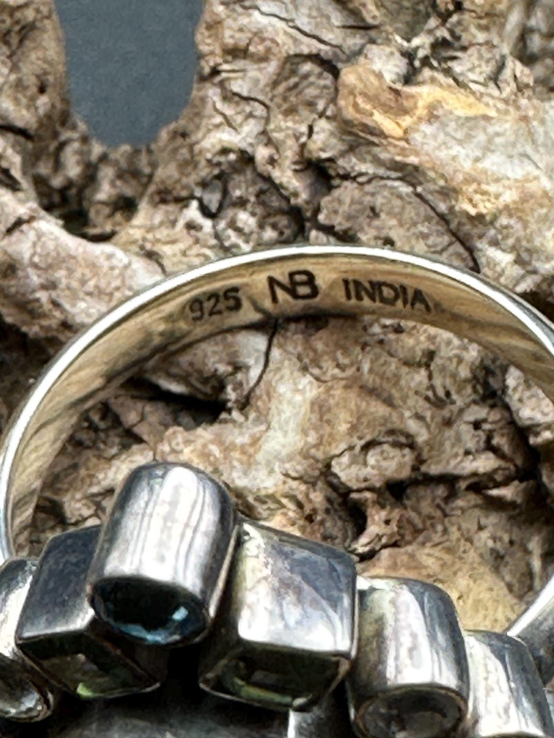 Vintage Nicky Butler Oval Faceted Sapphire Halo Ring - Sterling Silver ...