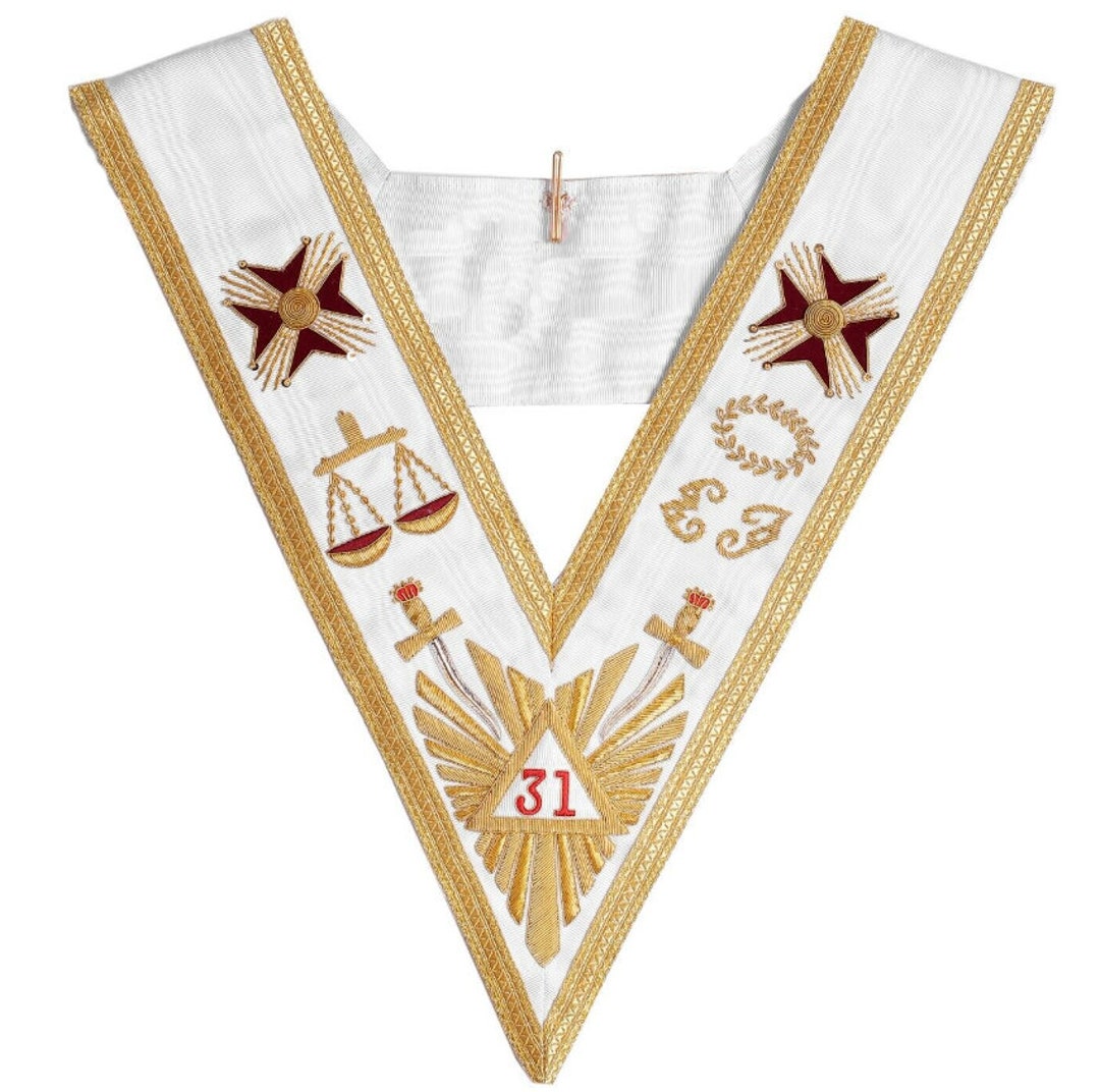 Masonic Regalia Masonic Rose Croix 31st Degree Hand Embroidered NEW TOP ...