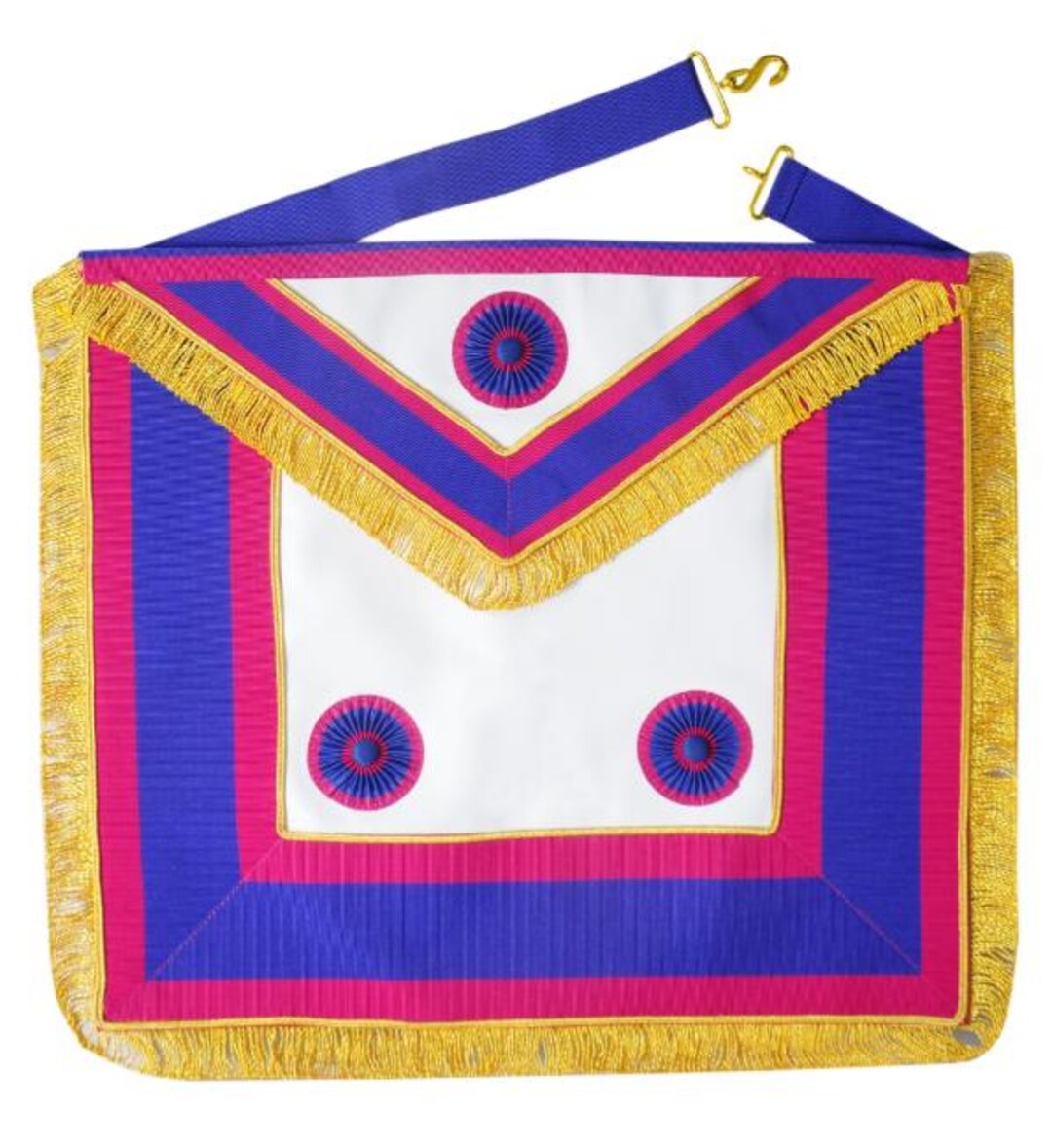 Masonic Regalia Mark Provincial Full Dress Rosettes Lambskin Apron *TOP ...