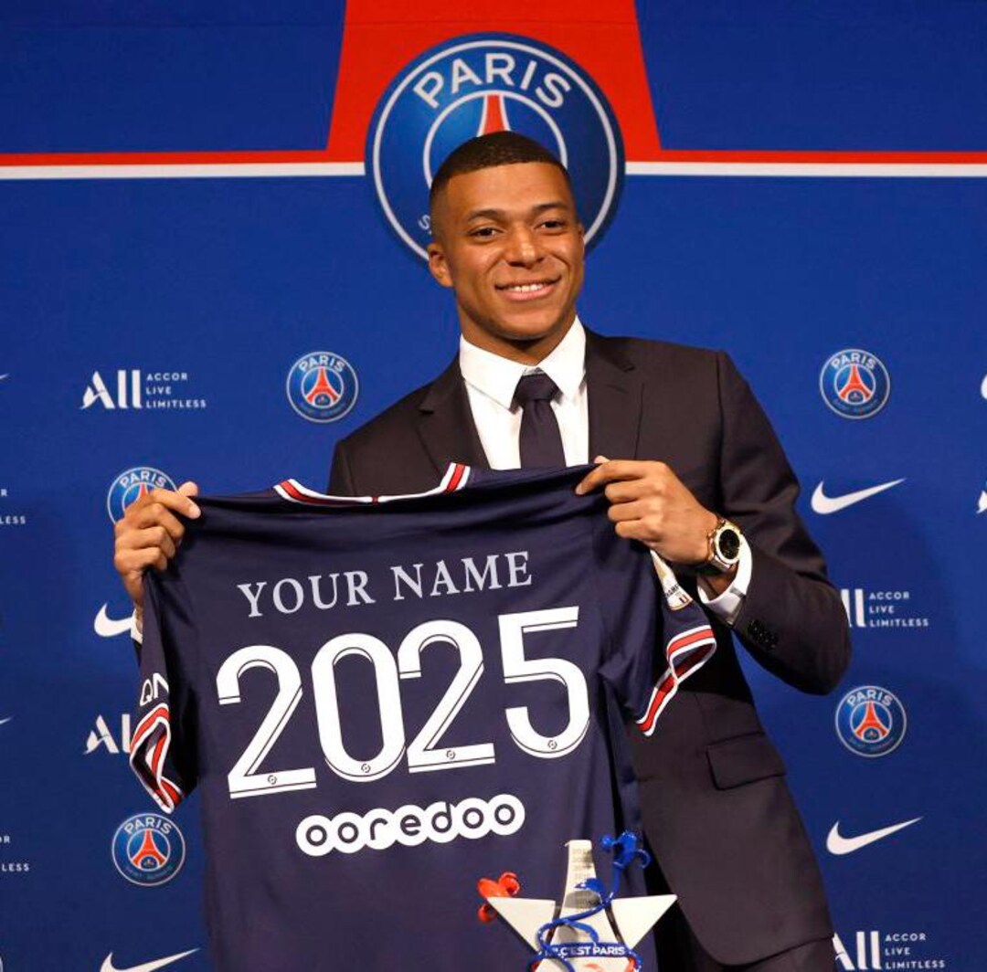 Mbappe Soccer Uniform Jersey With Kylian Mbappe Signature ,graduation ...