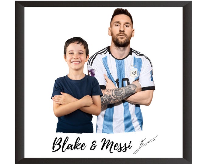 Custom Messi Soccer Portrait With Messi Signature Leo Messi ...
