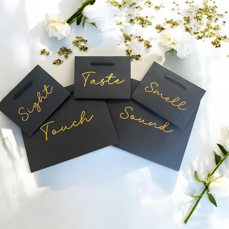 Five Senses Luxury Gift Bags, Taste, Touch, Smell, Sound & Sight Luxury ...