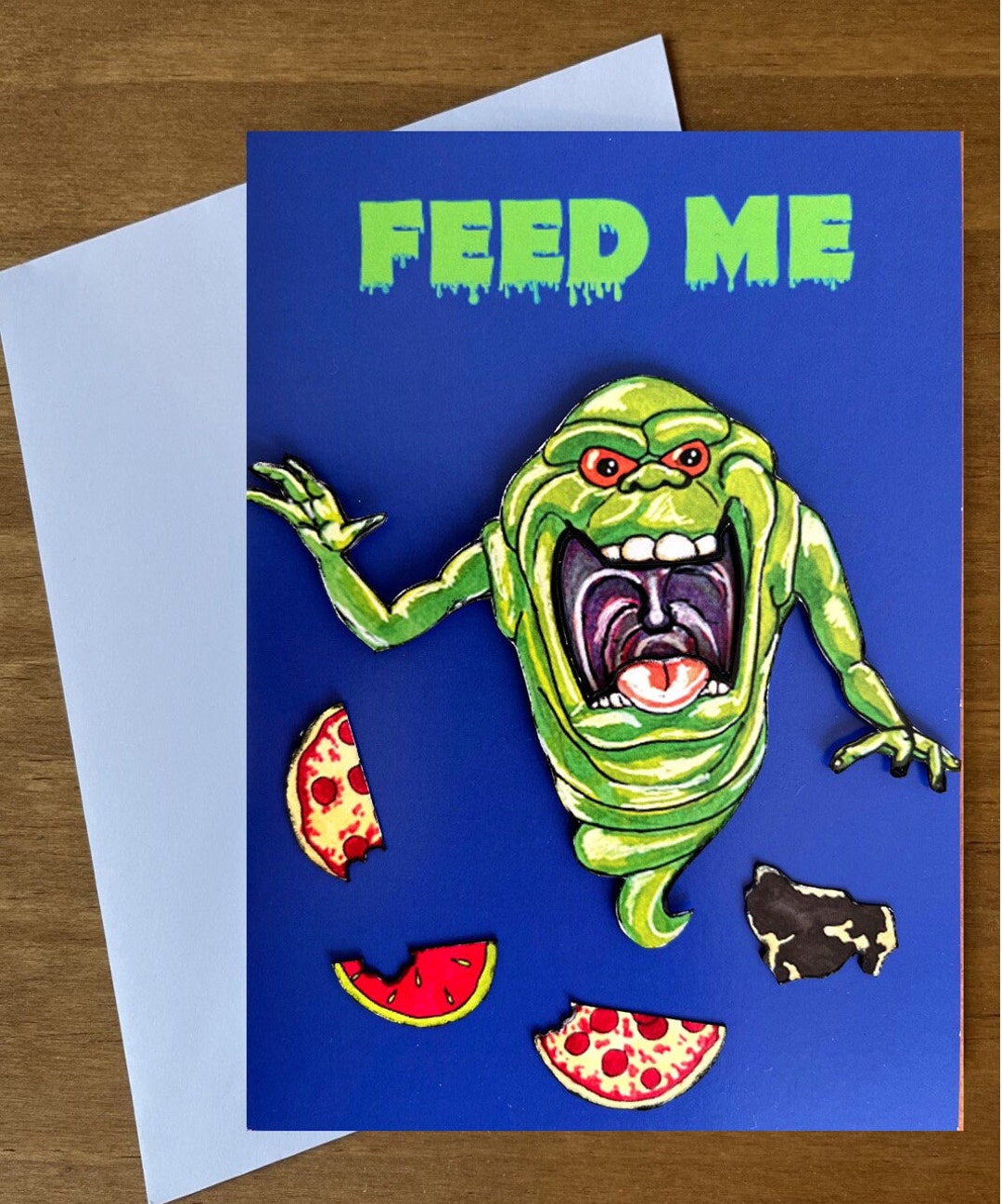 90s Toy Inspired Interactive, Hand Drawn 3D Greetings Card. Nostalgic ...