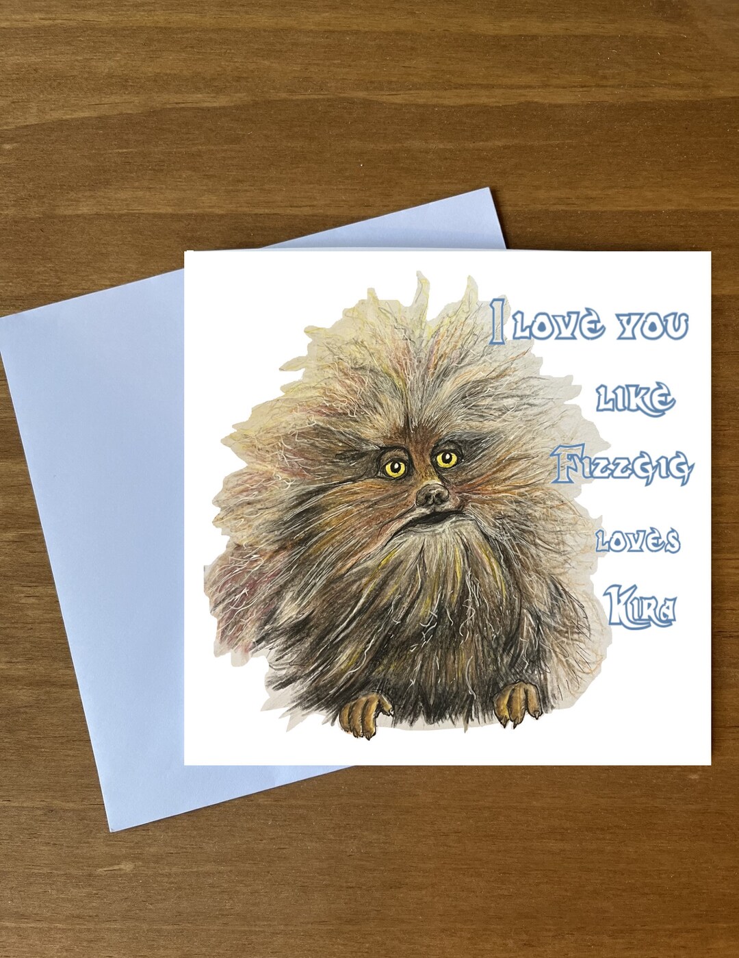 Dark Crystal, Fizzgig Inspired, Alternative, Hand Drawn Birthday or ...