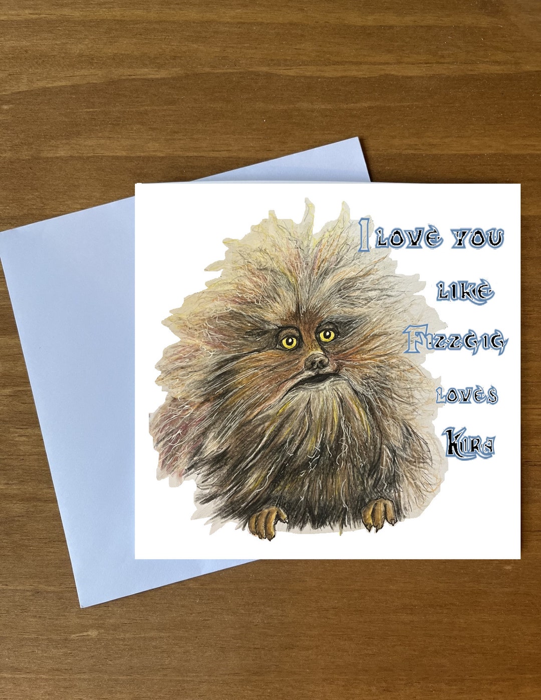 The Dark Crystal, Fizzgig Inspired, Alternative, Hand Drawn Birthday or ...