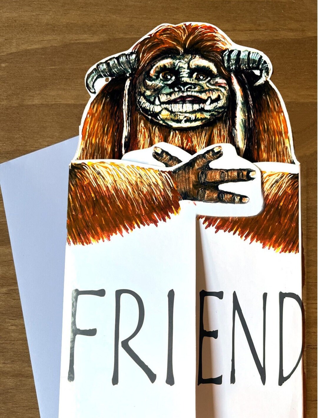 Ludo Friend Hug Card, Labyrinth Inspired, Interactive Greetings Card ...