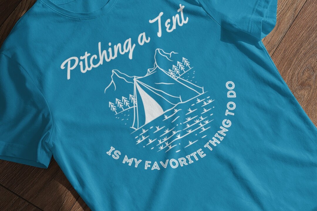Camping Funny Pitching a Tent Unisex Softstyle T-shirt - Etsy