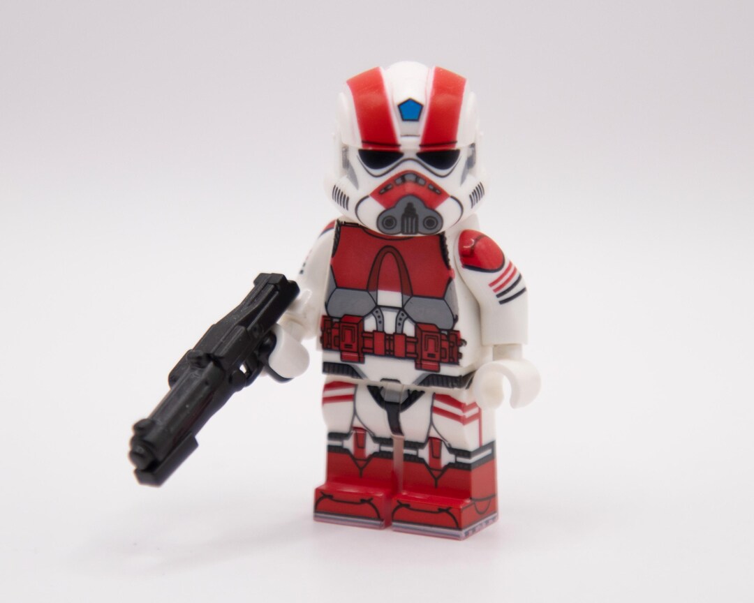 Coruscant Guard Engineer Trooper Custom Figure - Star Wars - Red Shock ...