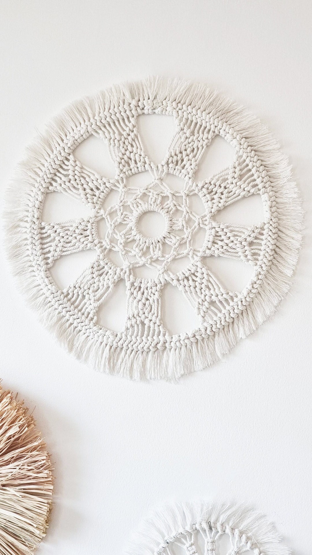 Circular Macrame Wall Hanging, Crochet Pattern for Boho Decor ...