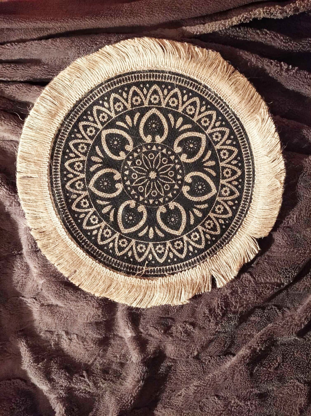 Round Jute Wall Hanging, Kitchen Accessories, Boho Decor, Headboard ...
