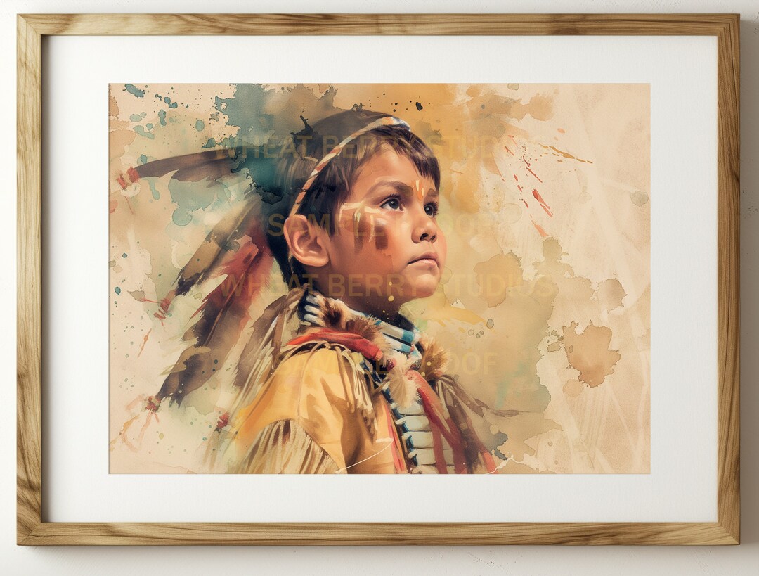 Vintage Native American Children Portraits -- First Nations Wall Art ...