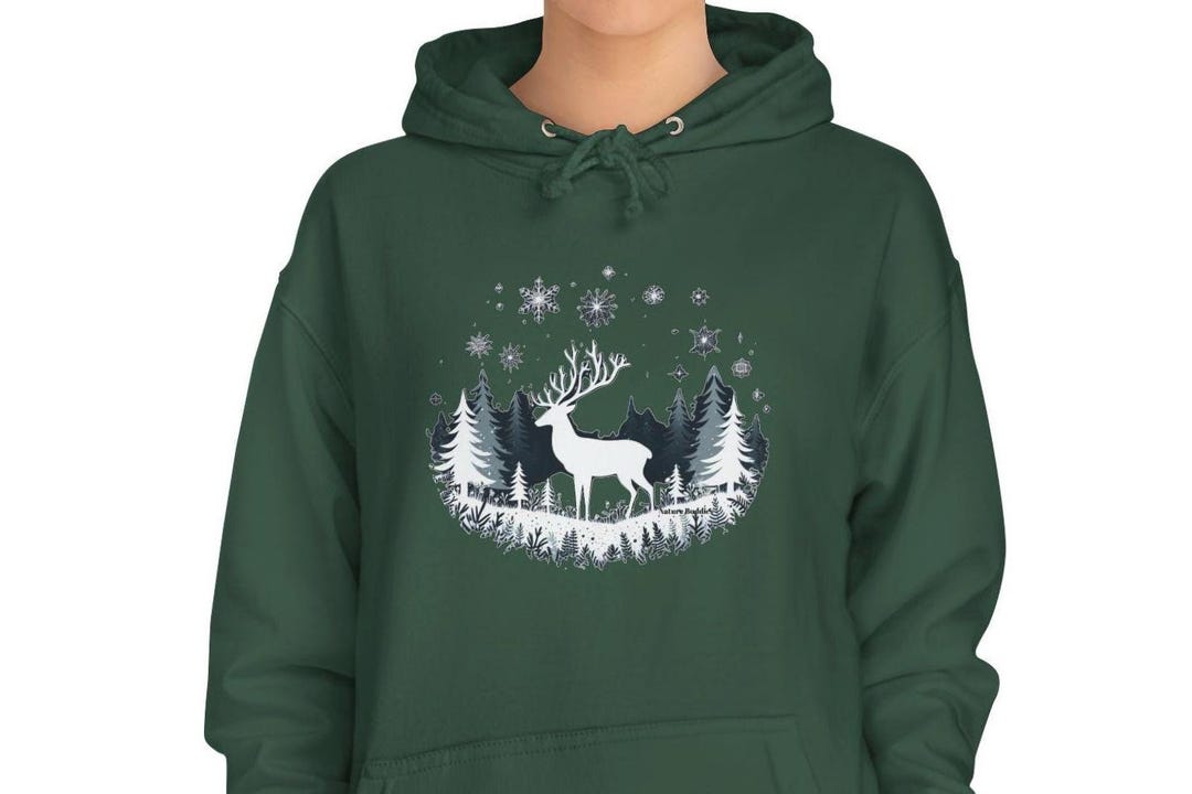 Reindeer Cheers Hoodie, Cozy Christmas Sweater, Holiday Winter Hooded ...