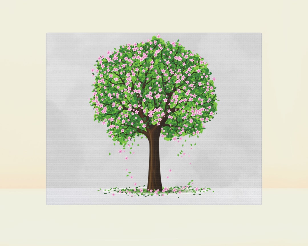 Enchanted Canopy A Majestic Tree in Full Bloom Creative Canvas Gallery ...