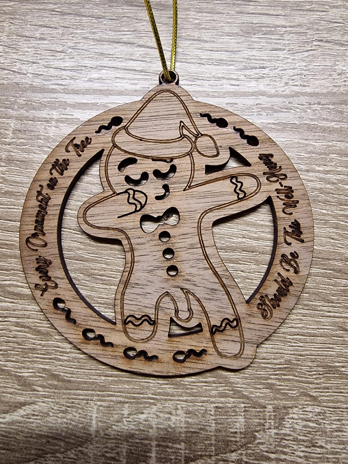 Laser Cut Wooden Rude Gingerbread Man Christmas Tree Decorations - Etsy UK