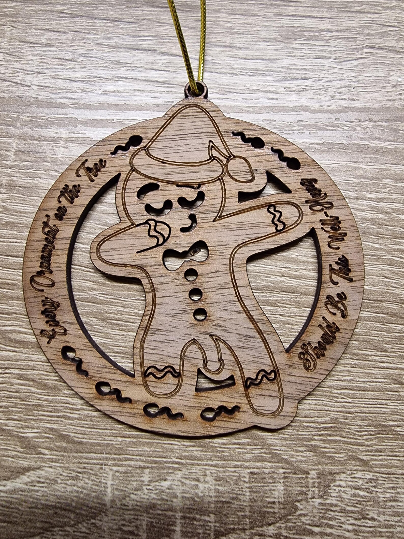 Laser Cut Wooden Rude Gingerbread Man Christmas Tree Decorations - Etsy UK