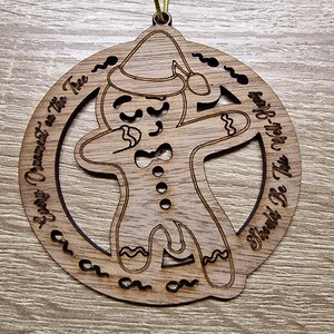 Laser Cut Wooden Rude Gingerbread Man Christmas Tree Decorations - Etsy UK
