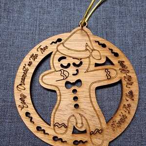 Laser Cut Wooden Rude Gingerbread Man Christmas Tree Decorations - Etsy UK