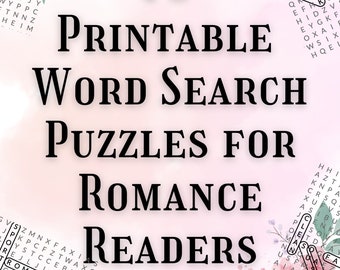 10 Printable Word Search Puzzles for Romance Readers SFW | Digital PDF ...