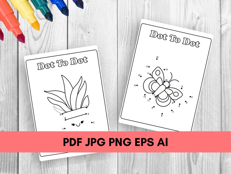 Dot to Dot Worksheet Connect the Dots Book Pages Kids Dot-to-dot ...