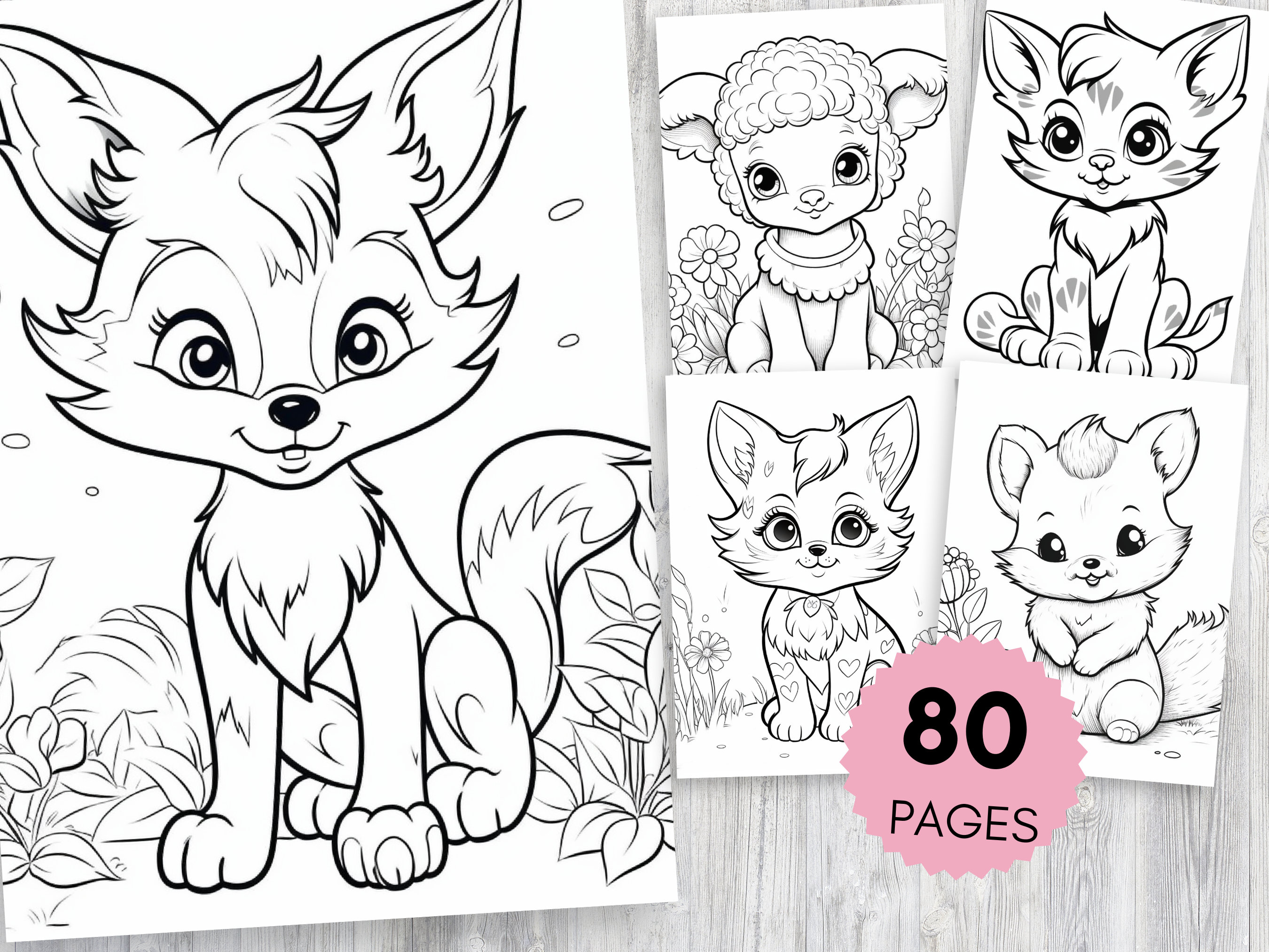 80 Cute Animals Coloring Pages, Printable Coloring Pages, Animals ...