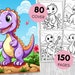Cute Dinosaur Coloring Pages for Kids, Fun Dino Activity Book ...