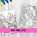 100 Vintage Fairytale Coloring Pages for Adults- Png Pdf Jpg Download ...