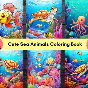 250 Sea Animals Coloring Pages - Digital Download for Relaxation and ...