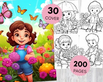 Spring Coloring Book, 25 Printable Spring Elements/easter Coloring ...