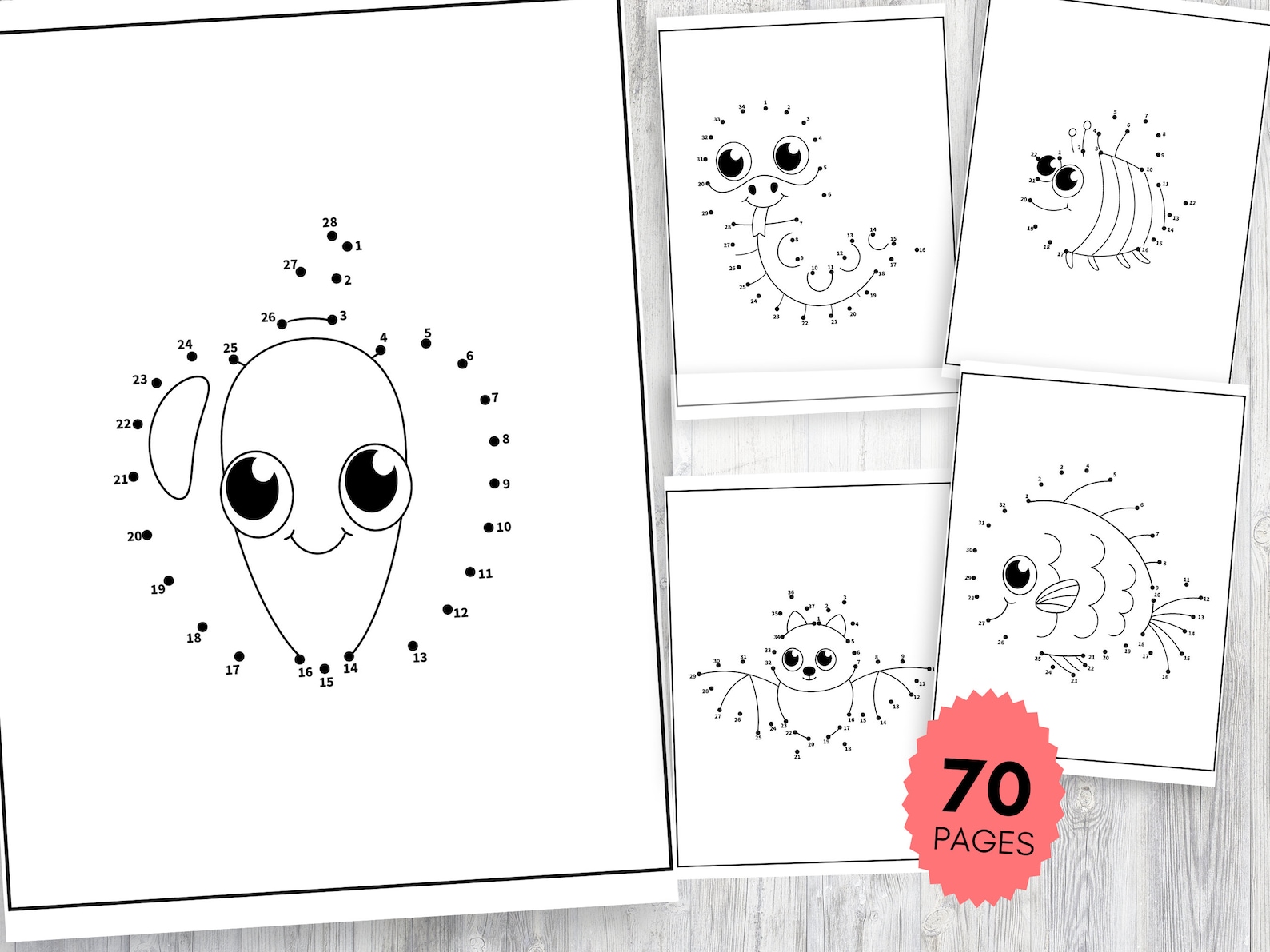 Dot to Dot for Kids, Dot to Dot Printable, Connect the Dots, Preschool ...