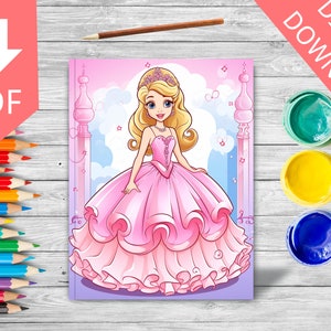 Princess Coloring Pages for Kids Cartoon Coloring Book Printable ...