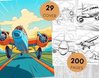 Airplane Coloring Pages, Airplane PDF, Airplane Printables, Airplane ...