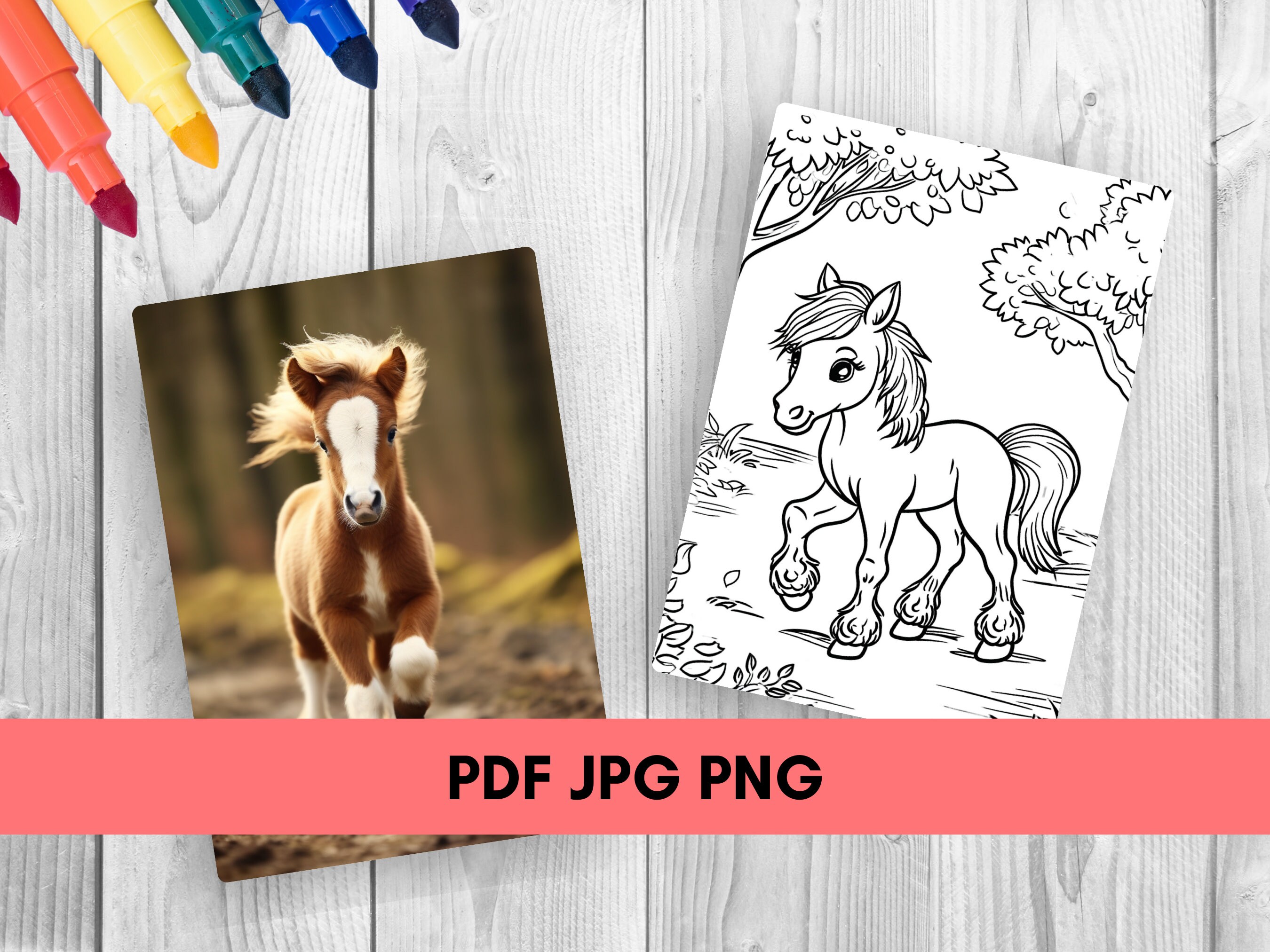 54 Printable Horse Coloring Pages, Horse Coloring Bundle, Coloring Book ...