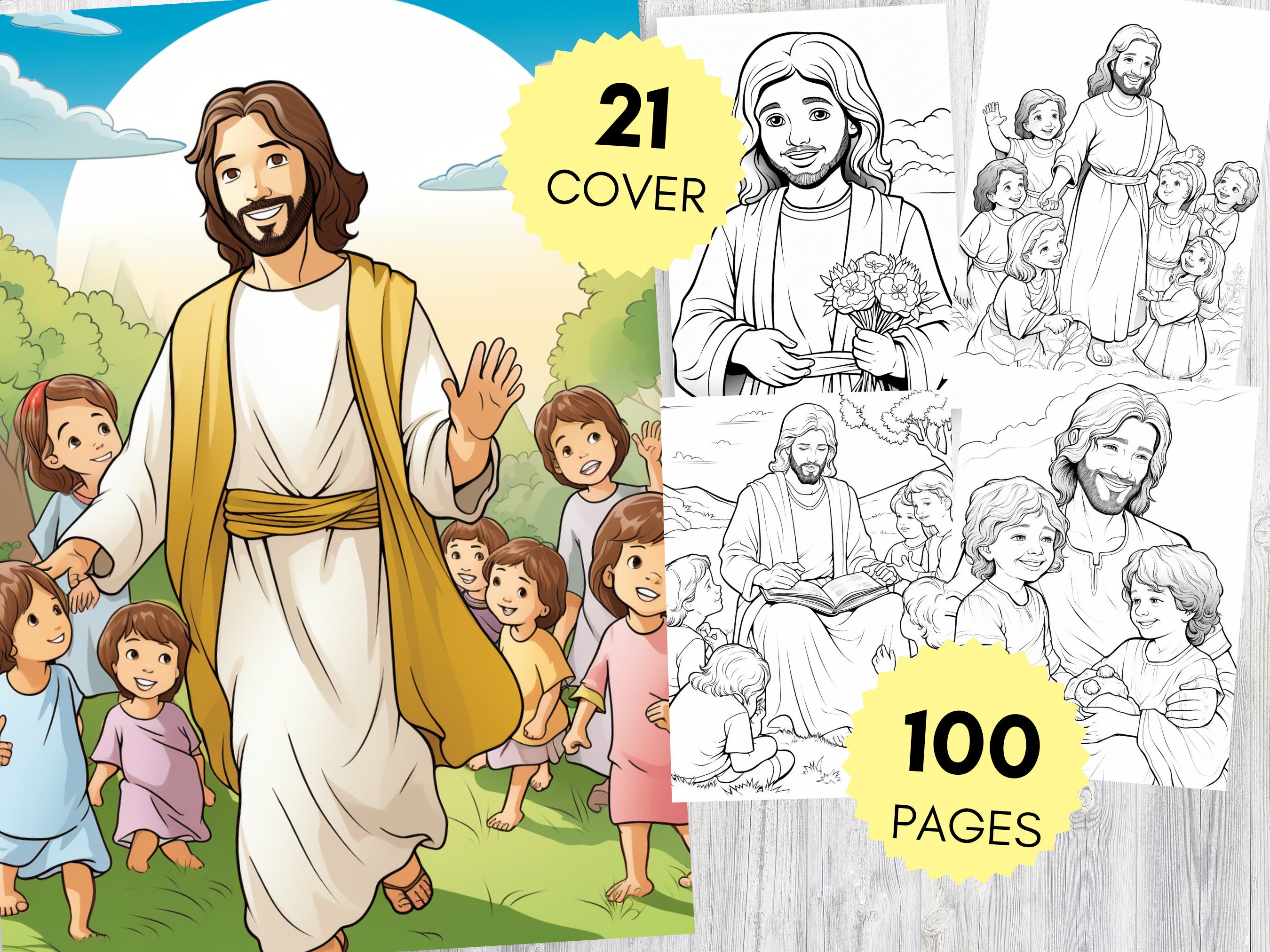 100 Bible Coloring Pages / Bible Coloring Book / Christian Coloring ...