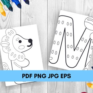 26 Pages Alphabet Coloring Book Printable for Kids, Alphabet Coloring ...