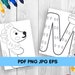 26 Pages Alphabet Coloring Book Printable for Kids, Alphabet Coloring ...