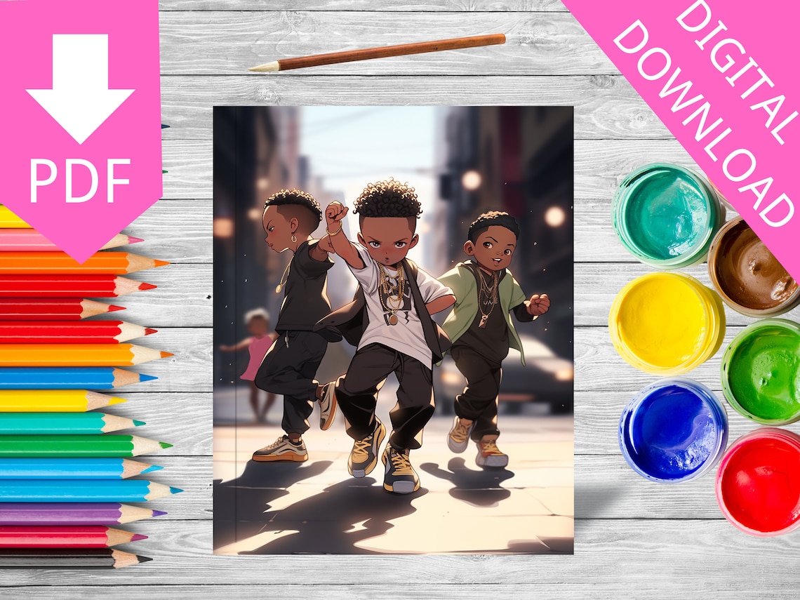 Black Boy Magic - Coloring Pages | 56 Afro Boy, Black Kids Coloring ...