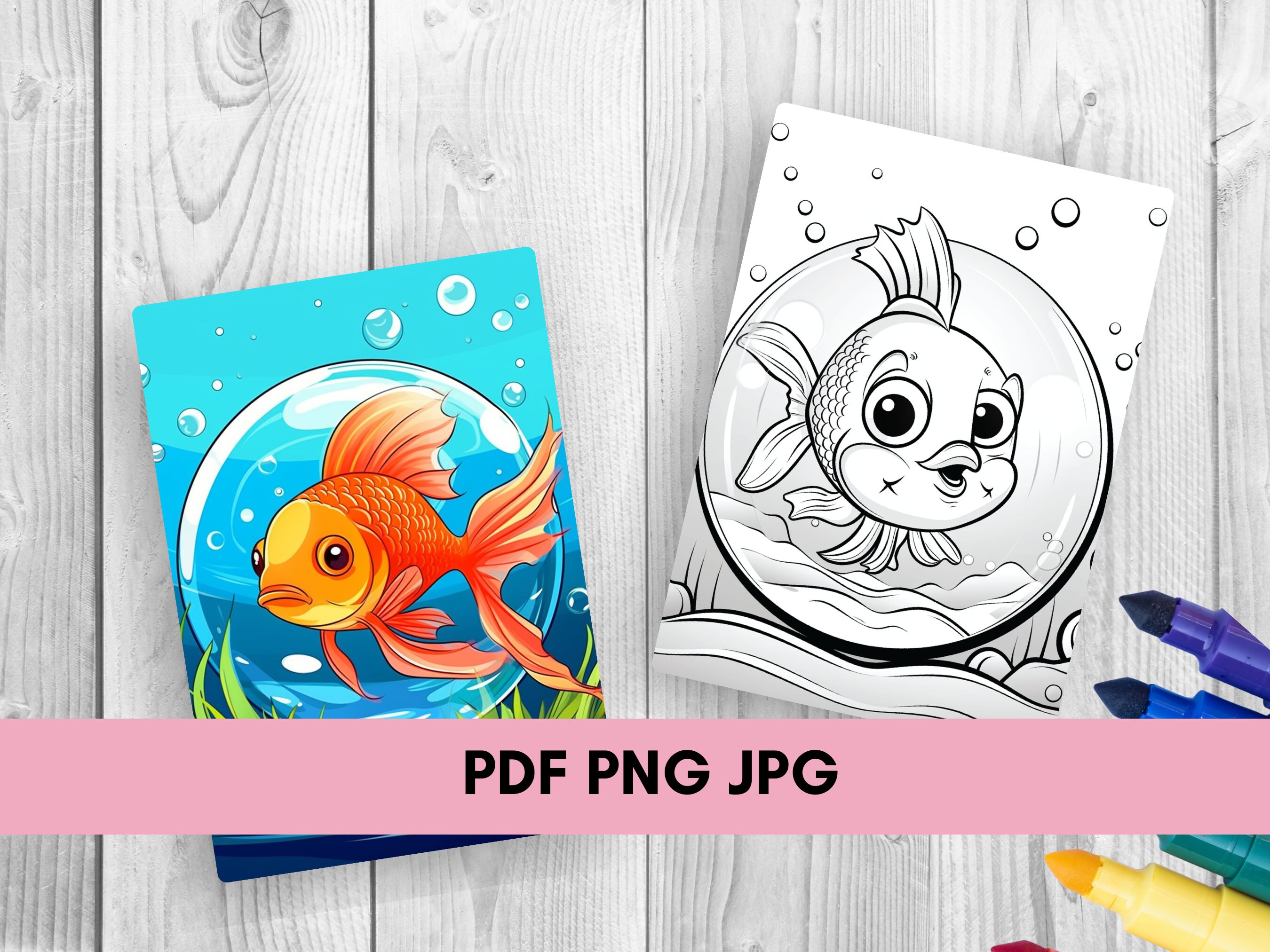 230+ Pages, Fish Bowl Coloring Pages, for Adults and Kids, Printable ...