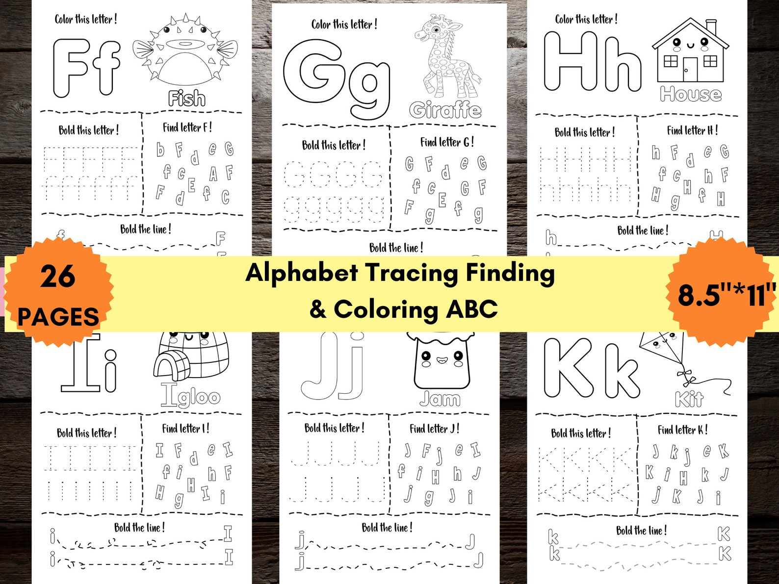 26 Pages, Alphabet Coloring Pages, Preschool Coloring Pages, Preschool ...