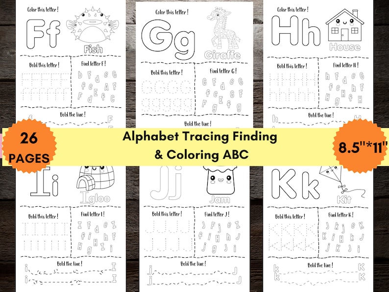 26 Pages, Alphabet Coloring Pages, Preschool Coloring Pages, Preschool ...
