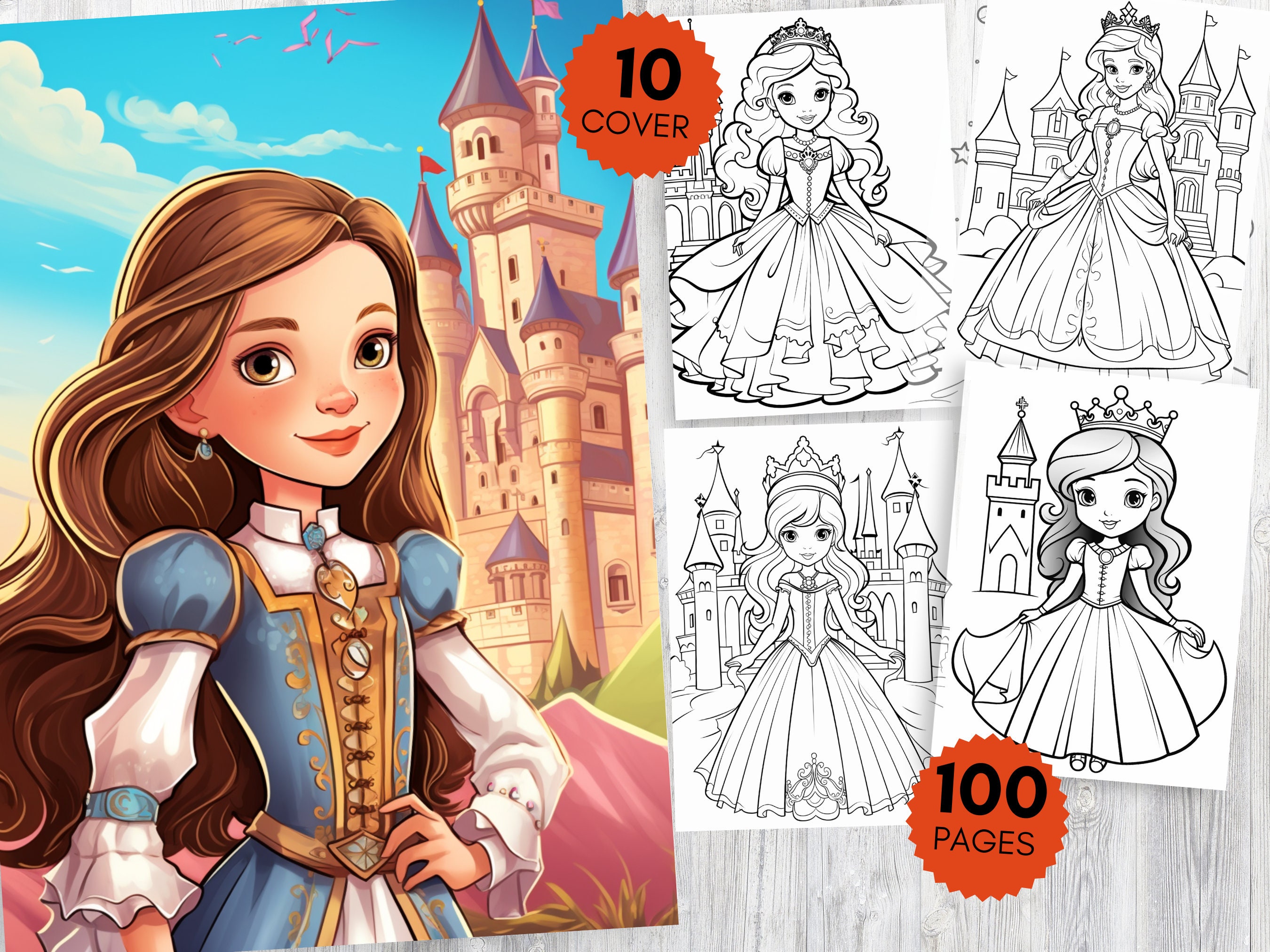 Cute Princess Coloring Pages for Kids Kawaii Coloring Pages Princess ...