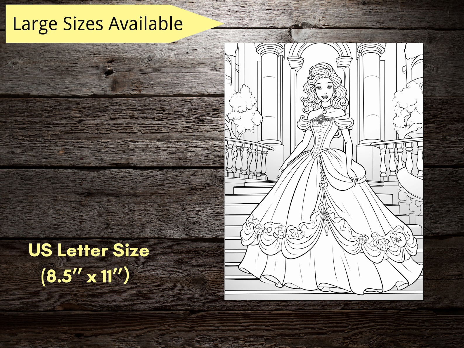 Cute Princess Coloring Book for Kids, Princess Coloring Pages, Kids ...